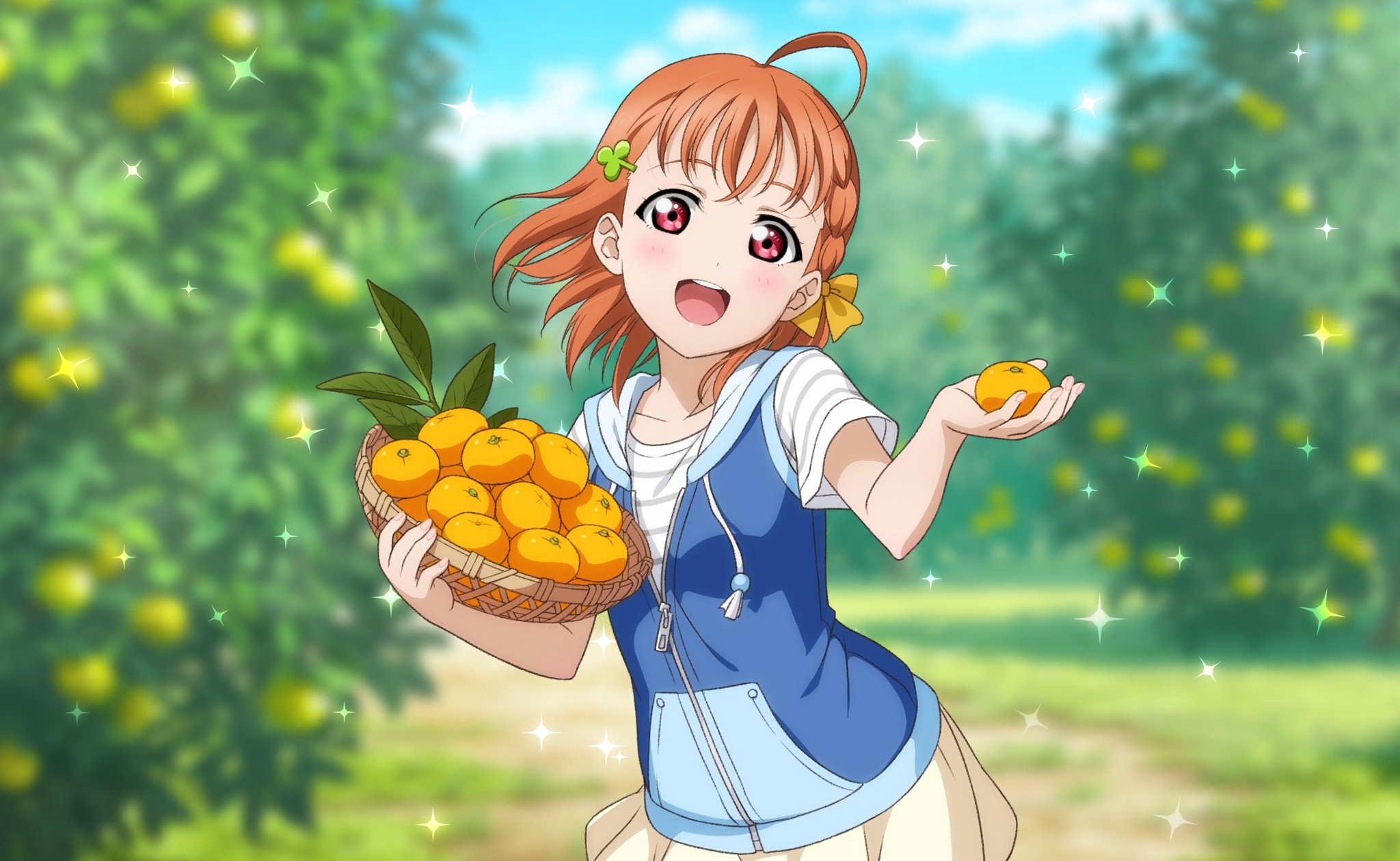 SR Chika Takami Smile 「Mikan Orange Power!」 | Cards list | SIF2 MIRACLE ...