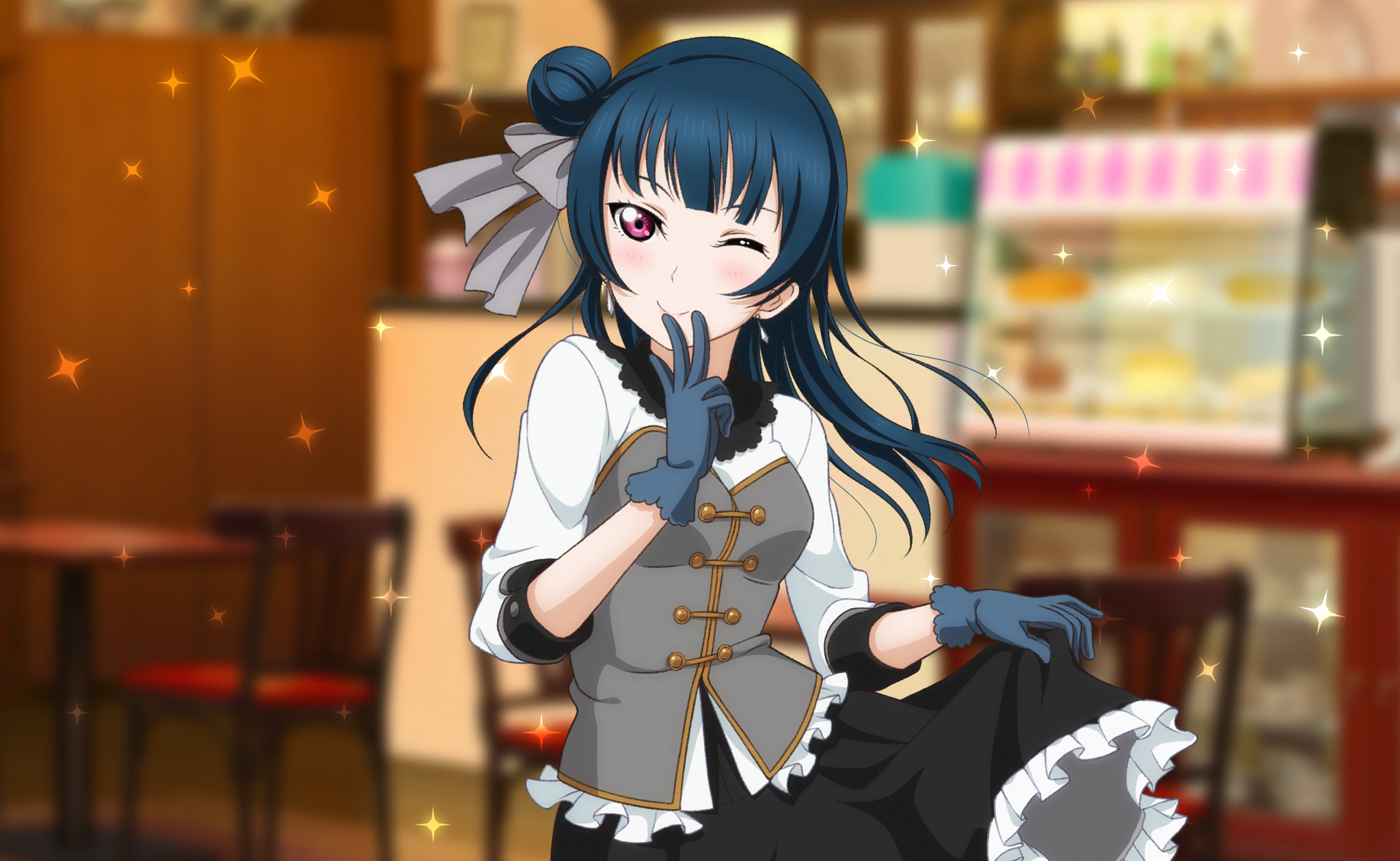 SR Yoshiko Tsushima Smile 「Sinfully Dark Dress」 | Cards list | SIF2 ...