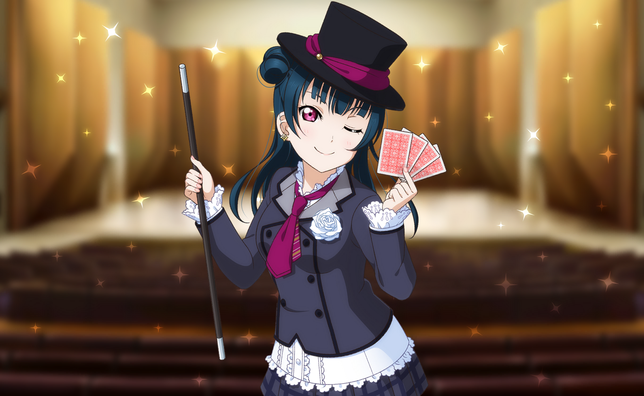 SR Yoshiko Tsushima Cool 「Black Magic Woman」 | Cards list | SIF2 ...