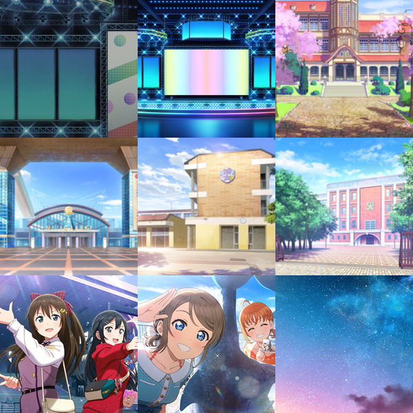 Backgrounds list | Love Live! | Idol Story - Love Live!
