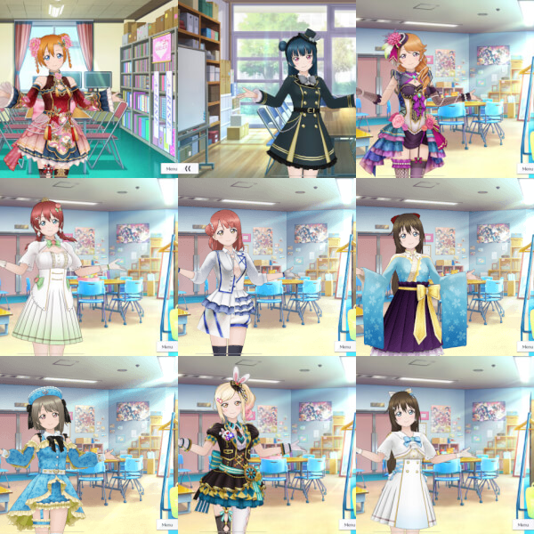 Costumes list | All Stars | Idol Story - Love Live!
