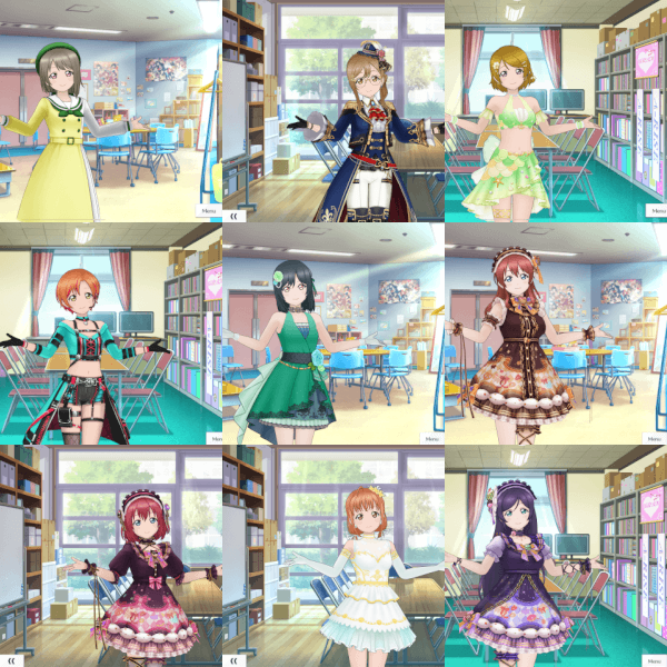 Costumes list | Costumes list | All Stars | Idol Story - Love Live!