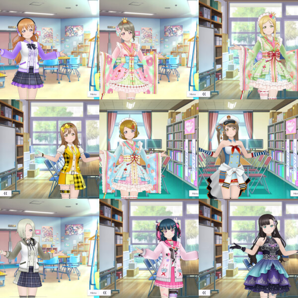 Costumes list | All Stars | Idol Story - Love Live!